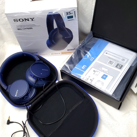Sony | Headphones | Sony Blue Wireless Noise Cancelling Headphones Nwot ...